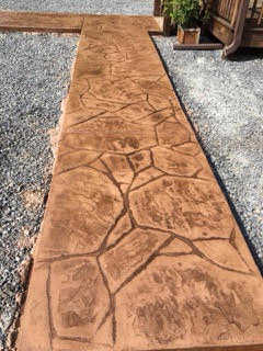 Walkway Stamped with Arizona Flagstone Pattern