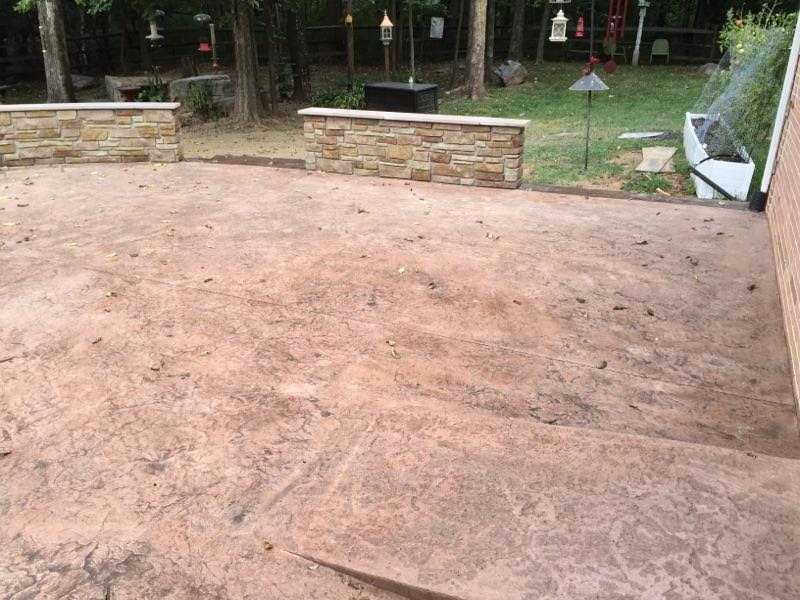 Seamless Texture Patio with Decorative Concrete Wall | VA